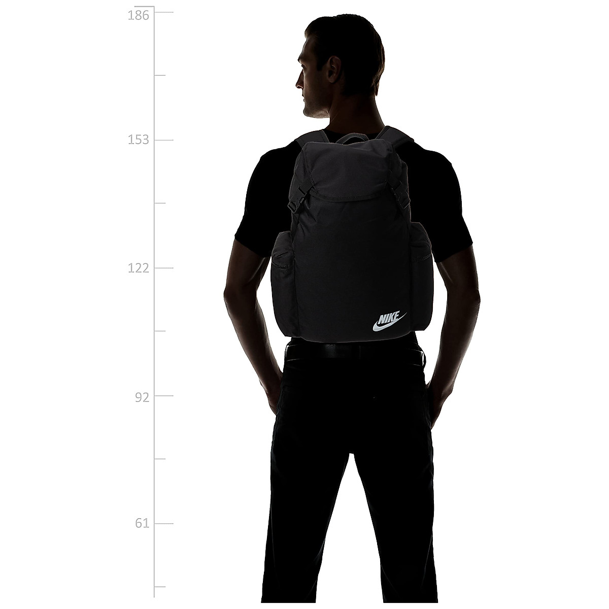 Nike Heritage Backpack, Black, One Size