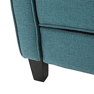 Christopher Knight Home Darvis Fabric Recliner Club Chair, Dark Teal 26.75D x 34W x 36.25H in