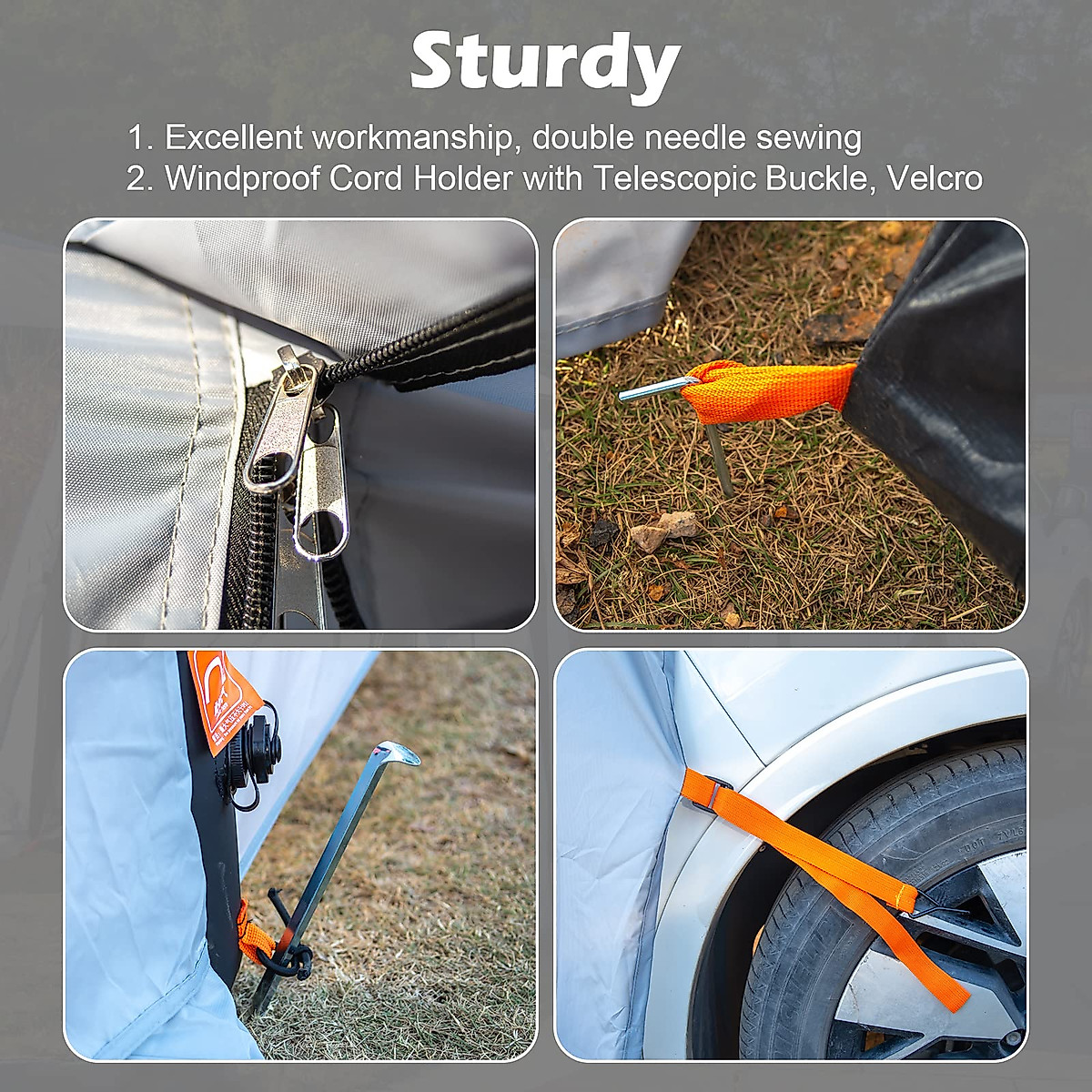 Inflatable SUV Tent Wild Camping Tail Tent Car Fishing Roof Outdoor Ventilated Independent Waterproof Pad