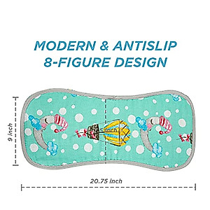 DREAMS & DIMPLES 3 Pack Muslin Burp Cloths - 1 Side Muslin, 1 Side Towel, Gender Neutral Colors, 3 Layered Muslin Burp Rags, Large Wide Shoulder, Absorbent & Soft Burping Cloths (Dream World)