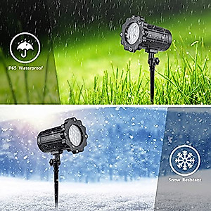 Christmas Snowflake Projector Lights with Remote Super Wide Area Christmas Projector Lights Outdoor Waterproof Adjustable Decorative Lighting for Halloween Holiday Birthday Wedding Party