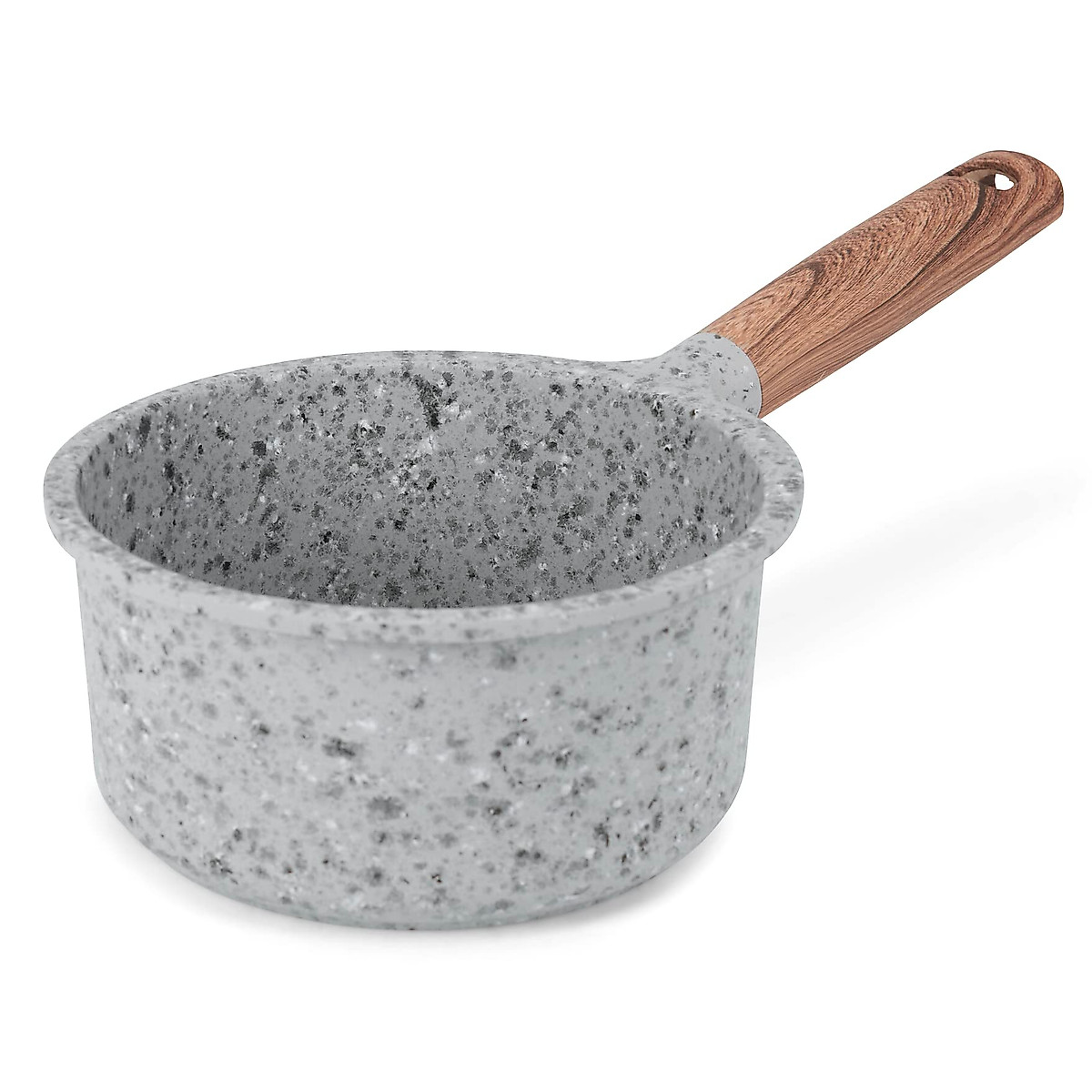 PHANTOM CHEF 1.5 QT Saucepan with Granite finish & Lid | PFOA Free | Small Nonstick 1.5 Quart Sauce Pot | Induction Compatible | Dishwasher & Oven Safe | Stay-Cool Handle | Easy to Clean (Beige)