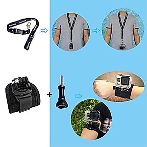 Suptig Accessories Kit Compatible for Gopro Hero 11 Hero 10 Hero 9 Hero 8 Hero 7/6/5/4/3/3+/2/1/Session Gopro Max Gopro Fusion DJI Osmo, Insta360 and AKASO Action Camera Accessories