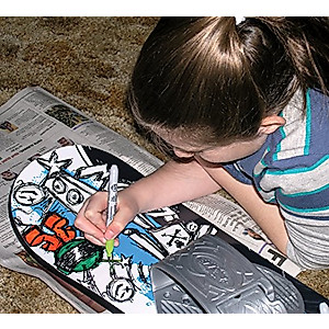 EMSCO Group – Graffiti Snowboard – Great for Beginners – For Kids Ages 5-15 – Design your Own Board Graphic – Solid Core Construction – Adjustable Step-In Bindings