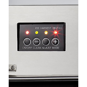 Summit Appliance BIM47OS Built-in Icemaker, Weatherproof Design for Outdoor Use, 14.5" Wide, 50 lb Production Capacity, Built-in Pump, Air Cooled, 115v