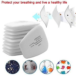 chengchuang 15IN1 Full-Face Respirators,Wide Field of View Lightweight, Widely Used in Paint spray, Chemical,Woodworking