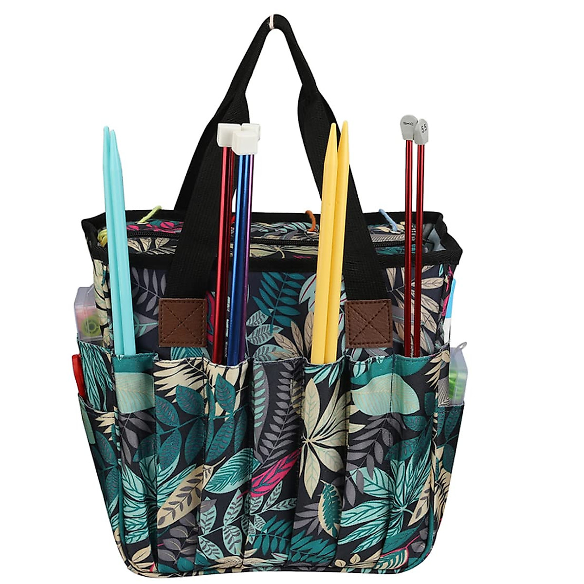 Gcroet Yarn Bag Knitting Tote Wool Storage Portable for Carrying Projects Crochet Hooks Knitting Needles Yarn Tote Bag,Knitting Bag,Yarn Bag,Wool Storage Bag,Yarn Storage Bag