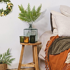 Watayo 40 PCS Artificial Faux Cedar Branches-12.5 Inch Artificial Green Cedar Sprigs-Faux Cedar Pine Stems Picks for DIY Garland Wreath Christmas Embellishing and Home Garden Decoration