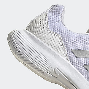 adidas Women's GameCourt 2 Sneaker, White/Silver Metallic/White, 7