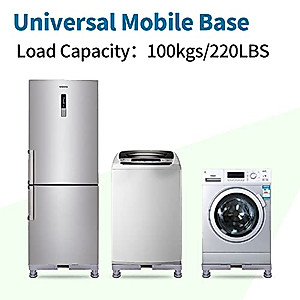 Mini Fridge Stand, Multi-Functional Furniture Dolly Roller Base Movable Adjustable Base Telescopic Dolly for Refrigerator Dryer Washer Cabinet (4 feet)