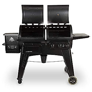 PIT BOSS PB1230G Wood Pellet and Gas Combo Grill, Black