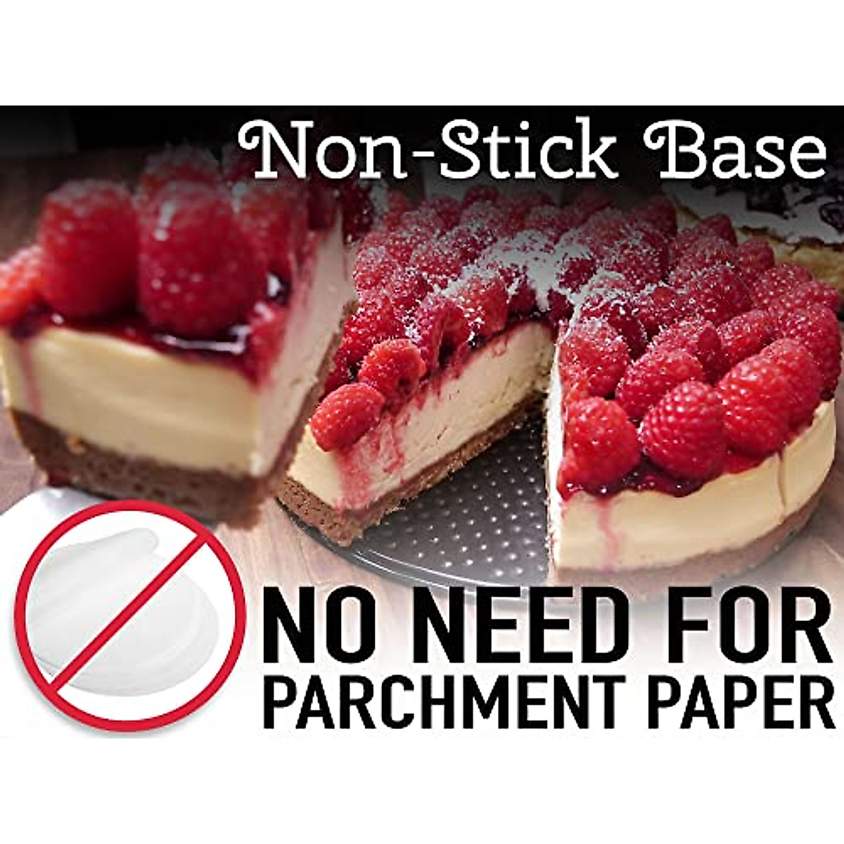 Zulay Premium Springform Pan 9 Inch Nonstick - Cheesecake Pan With Removable Bottom - No Need For Parchment Paper - Spring Form For Baking - Leak-Proof Cake Pan (Black)