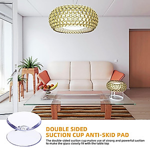 Housoutil 24PCS Double Sided Suction Cups, Transparent Sucker Pads for Glass, Table Top Spacers Without Hooks for Home Kitchen Glass