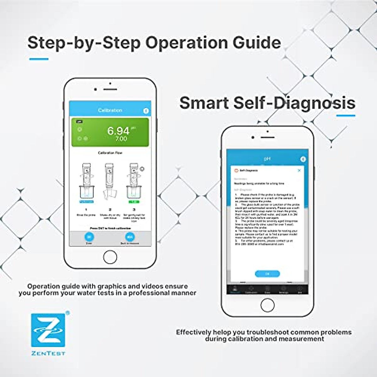 Apera Instruments, LLC-AI3719 PC60-Z Bluetooth Multi-Parameter Smart Tester Powered by ZenTest Mobile App, Measuring pH/Conductivity/TDS/Salinity/Resistivity/Temp.