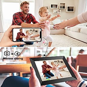 Frameo Digital Frame WiFi,MARVUE Digital Photo Frame 10.1 inch 1280x800 IPS Touch Screen HD Display, 16GB Storage Auto-Rotate,Easy to Share Photo/Video