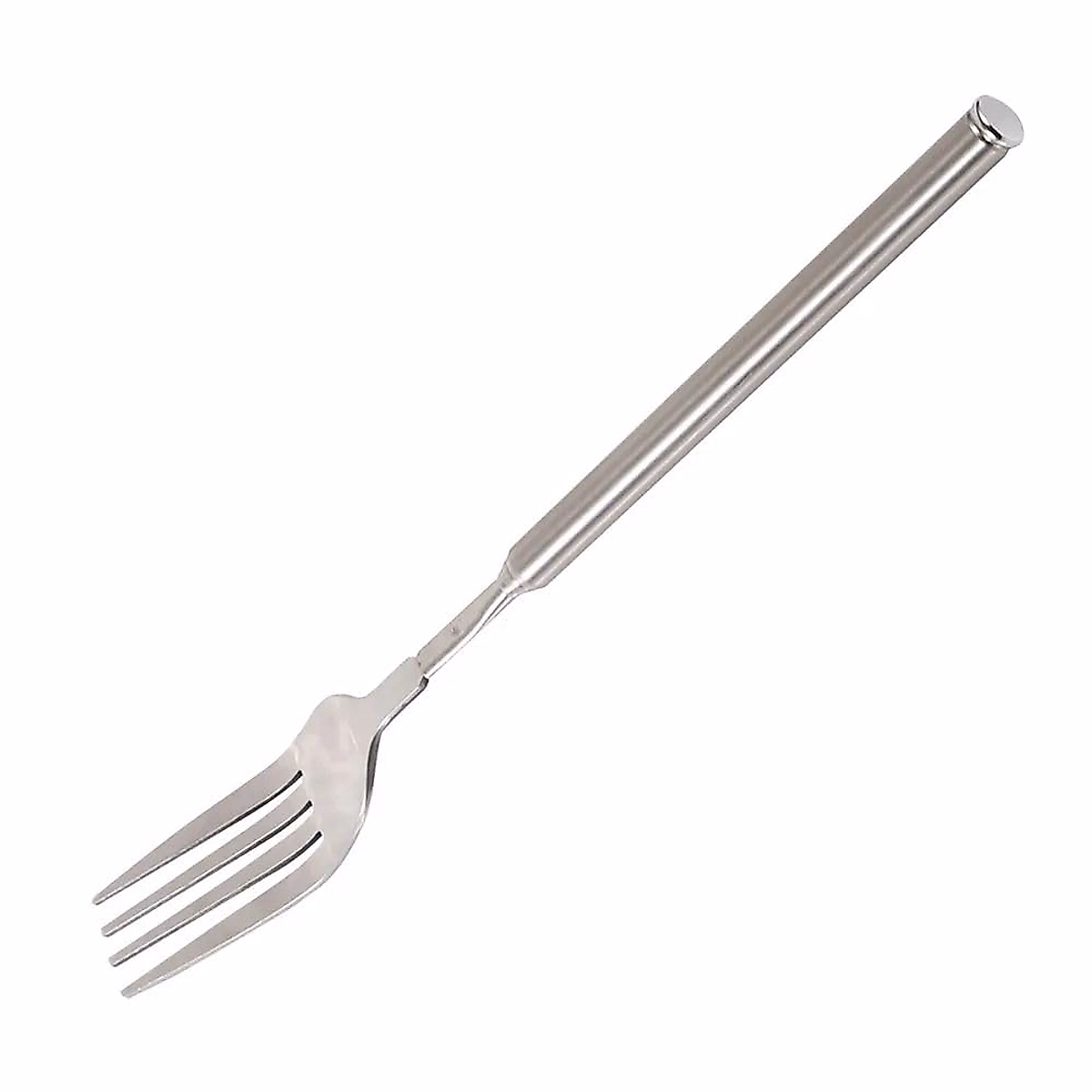 Malemollygebide Retractable Creative Kitchen Stainless Steel Fork,Machine washable,Scratch-Resistant,Portable, Silver Color,Easy to Clean,Extended to 25 Inches,Shortest to 8.67 Inches