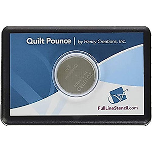 Full Line Stencil - Ultimate Quilt Pounce Pad with Refillable Iron-Off Chalk Powder, for Design Transfer and Fabric Marking Using Quilting Stencils – 2 oz White Chalk Included (QPU)