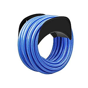 Gardzen Steel Wall-Mounted Heavy Duty Black Hose Bracket, Car Hose Holder, Carrier, Support for Garden Hose Hanger