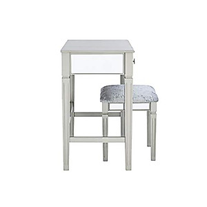 Linon Home Décor Vanity Set Silver