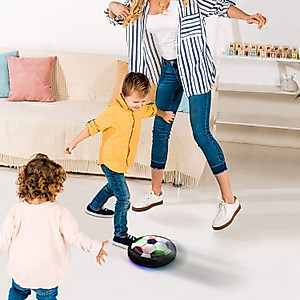 Toyk Boy Toys - LED Hover Soccer Ball - Air Power Training Ball Playing Football Indoor Outdoor Game - Birthday Gifts for Kids, Age 3 4 5 6 7 8-12 Year Old Boys - Soccer