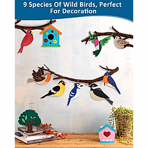 CiyvoLyeen Wild Birds Sewing Craft Kit Animal Sewing Kit for Boys and Girls Beginners Set of 12 Sewing Projects Gift for Kids