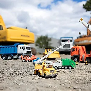 DRIVEN by Battat – Micro Crane Truck – Toy Crane Truck with Lights, Sounds and Movable Parts for Kids Age 3+ , Yellow