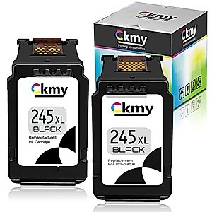 CKMY Remanufactured 245XL Ink Cartridge Replacement for Canon 245XL PG-245XL PG-243XL Fit for Pixma MX492 MX490 MG3022 MG2522 TR4520 TR4522 MG2922 MG2920 iP2820 MG2520 MG2525 TS3322 Printer (2 Pack)