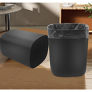 Feiupe Small Trash Can with 60 Count of Trash Bags,2.5 Gallon Wastebasket Recycling Bin Trash Can for Bathroom Bedroom Office Kitchen (2, Black)