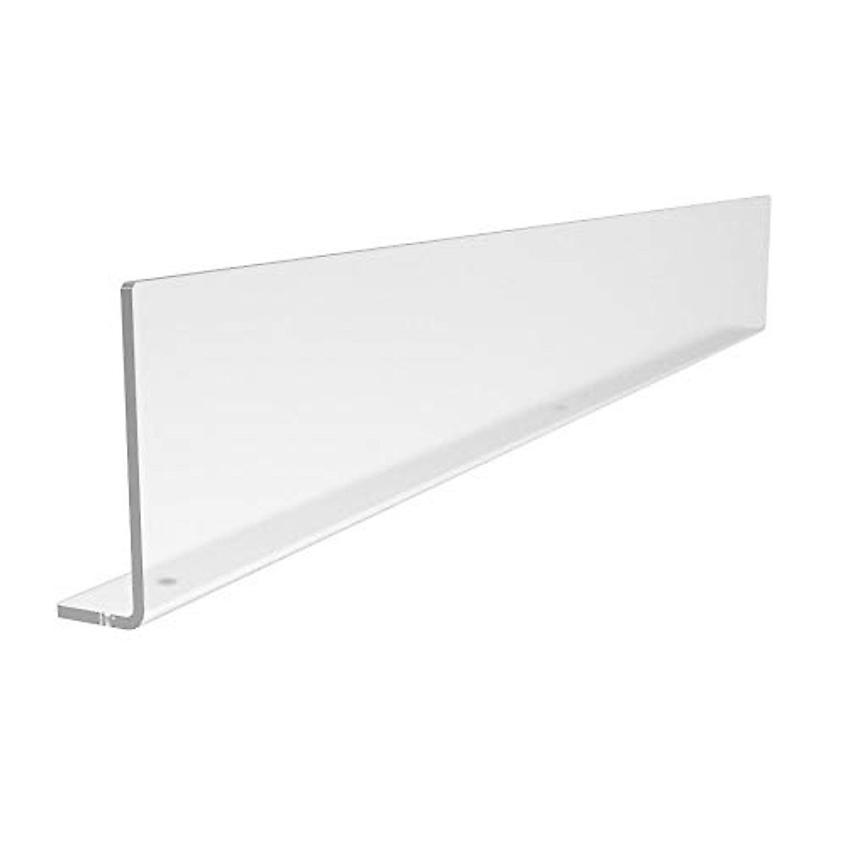 FixtureDisplays® 22 X 3" Clear Floating Shelf Wall Mount Shelf Lip Stopper Shelf Guard Divider Plexiglass Edge Protection 10084-12PK-NF