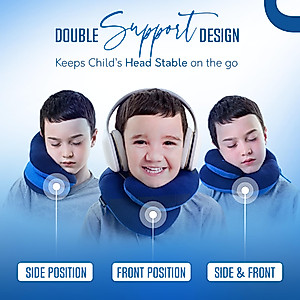 BCOZZY Travel Neck Pillow, Supports The Neck, Head & Chin, Stops The Head from Falling Forward, for car seat & Plane, Small Cat Bag, Pink