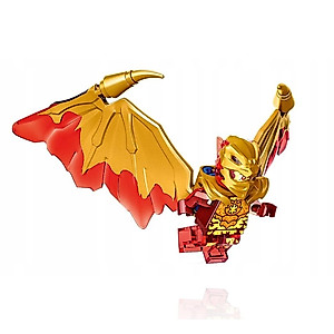 LEGO NINJAGO Crystalized Minifigure - Kai (Golden Dragon) with Wings and Gold Fire Sword