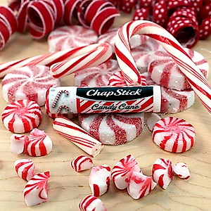 ChapStick Bulk Lip Balm, Candy Cane, 12-Pack – Fresh & Minty Lip Moisturizer, Stocking Stuffer, 0.15 Oz Ea