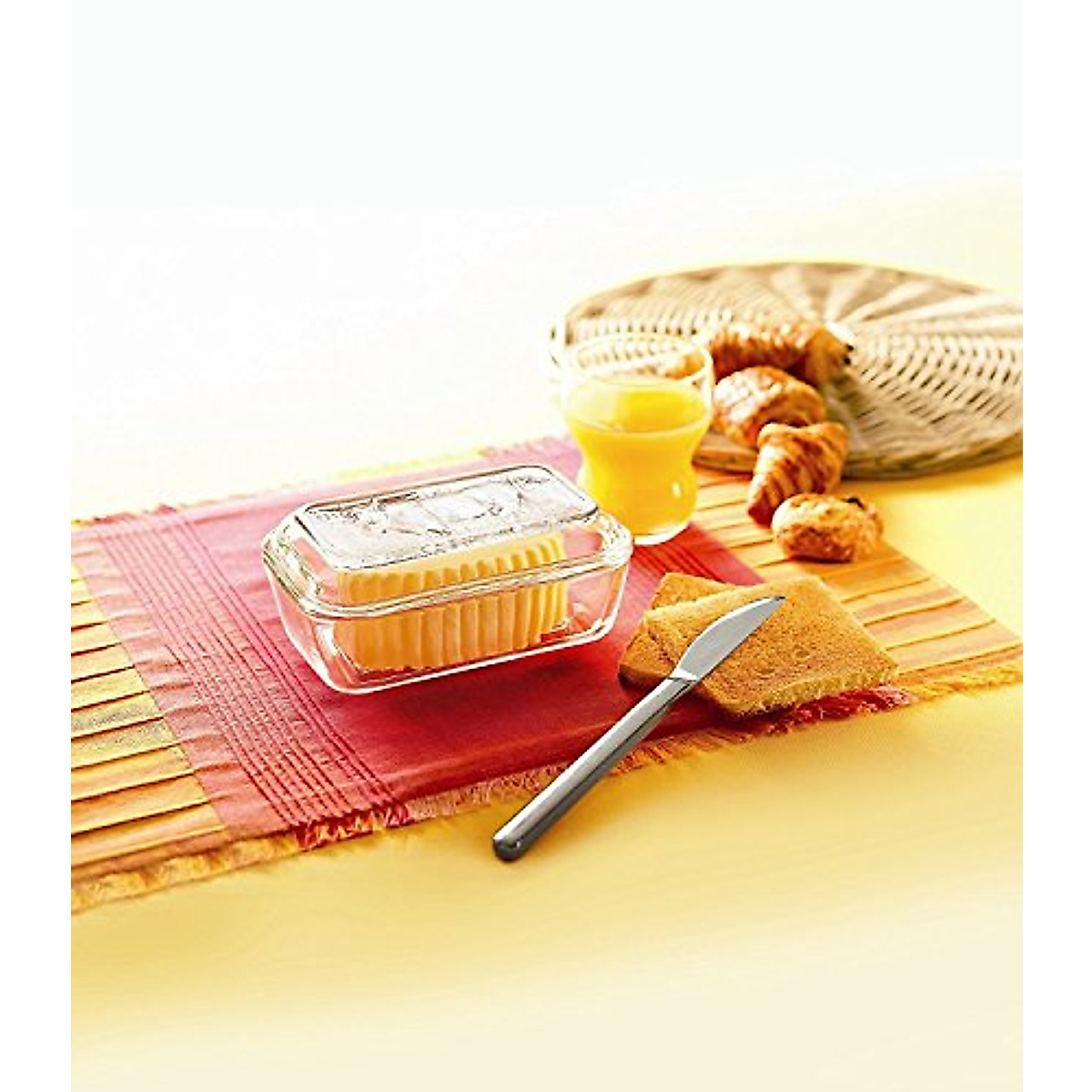 Luminarc Cow Butter Dish, Set of 1, Lid, 1, Clear