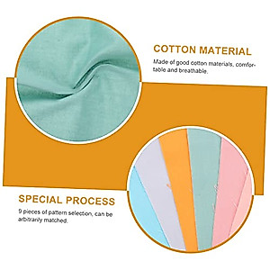 CORHAD 9pcs Handmade Patchwork Cloth Set Striped Bed Sheets Quilted Bed Sheets Quilt Fabric Square Fabric Scraps Quilting Dot Stripe DIY Patchwork Fabric Sewing Fabric Sheets Fabrics Box