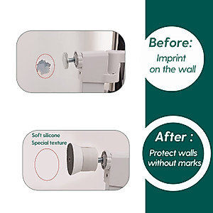 Babelio Baby Gate Extender Wall Protector, Extends 1-3.3 inches Pet & Dog Safety Gates, 4 Pack Pressure Mounted Gates Extension Kit, Work on Doorways, Stairs and Hallways (White)