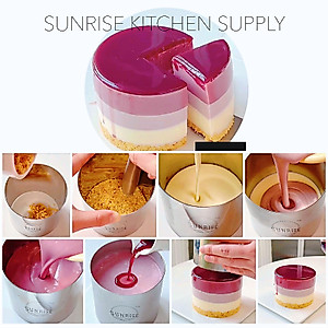 Sunrise Kitchen Supply (Pack of 4) Plating Forms Stainless Steel Ring Mold Sets 3" X 2.75" (3" x 2.75")