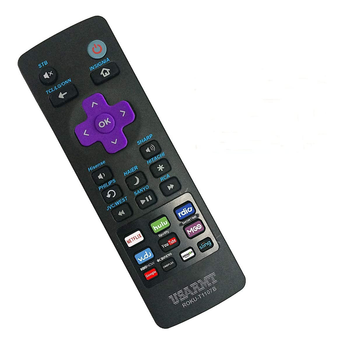 Universal Remote for All Roku TV fit for Roku 1/2/3/4 HD LT XS XD, Hisense/TCL/Sharp/Insignia/ONN/Sanyo/LG/Hitachi/Element roku TV w/ 10 Shortcut Keys [NOT for Roku Stick]