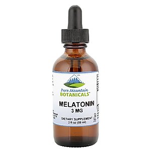 Liquid Melatonin 3mg - Natural Berry Flavored Kosher Melatonin Drops in 2oz Glass Bottle