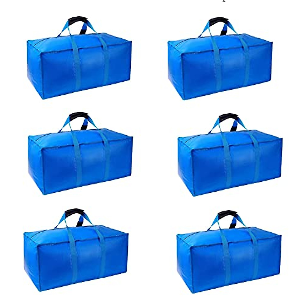 Generic Moving Bags, Storage Totes, Extra Large Packing Bags with Strong Handles and Zippers for Moving, Travelling, College Dorm, Camping, Christmas Decorations Storage, Bedroom Closet(6)