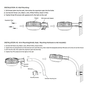 NUOGUAN LED Barn Lights 100W, Dusk to Dawn LED Outdoor Lighting, LED Security Area Lights with Photocell, 12000LM 5000K Daylight IP65 Waterproof ETL Listed 100-277VAC Wall Mount Porch Lights
