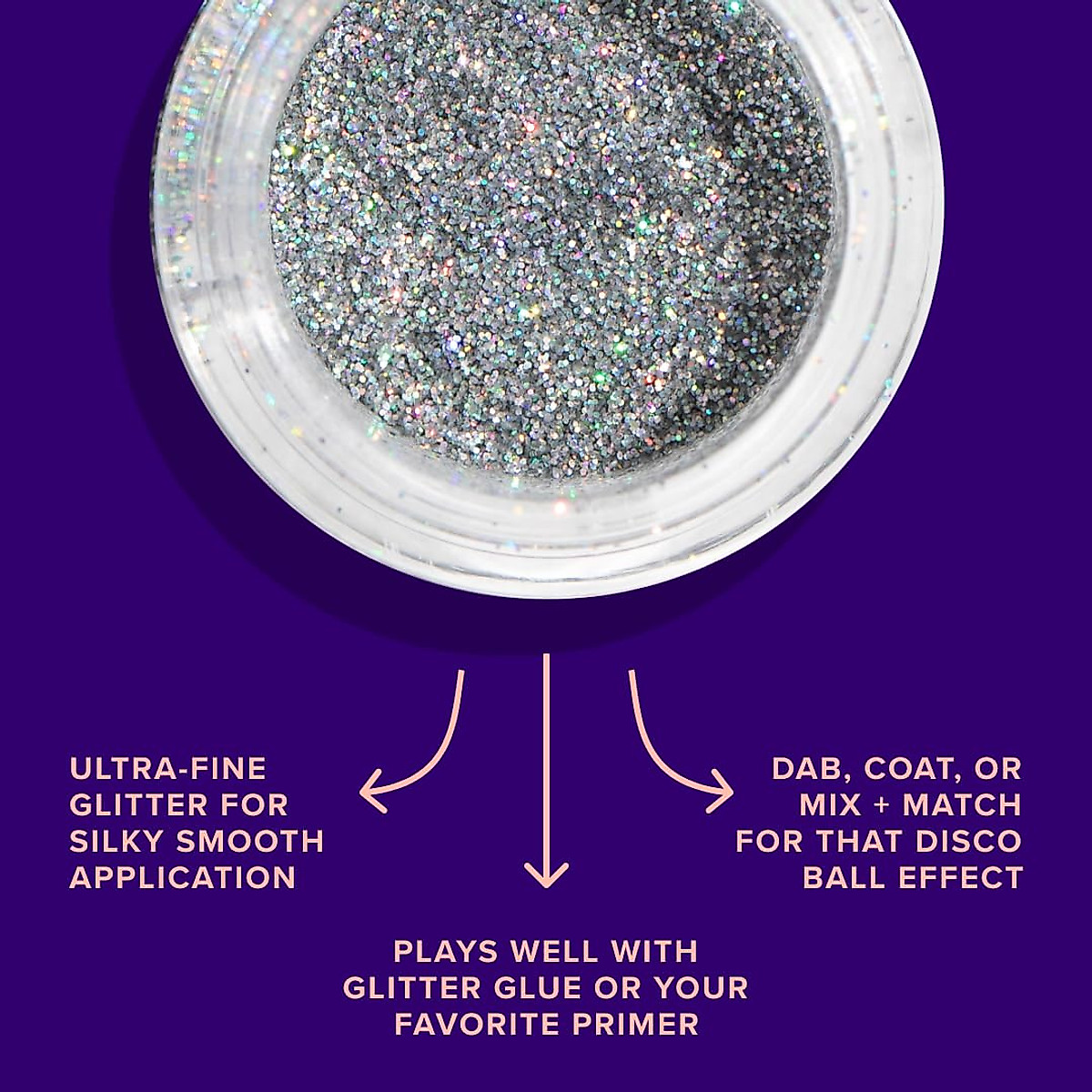 Unicorn Snot Body Glitter -Long-Lasting, Holographic Hi-Def Cosmetic Glitter for Face, Lip & Body- Glitter Lip Gloss, Metallic Eyeshadow Makeup - Iridescent Glitter,Finely Milled Sparkle, Silver(Kiss)