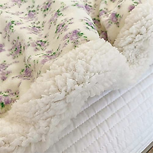 DLOETT Milk Fleece Blanket Autumn Winter Thickening Warm Lamb Fleece Office Lunch Blanket