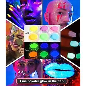 Temporary Glitter Tattoo Kit for Kids makeup,30 Body Glitter,3 Glitter Glue,5 Sheets Tattoos Stencil,5 Pcs Makeup Brush,6 Fluorescent Powder,Rhinestone Stickers,Holiday,Party,Nail Art