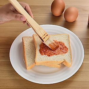 Alminionary 4Pcs Pastry Brushes Basting Oil Brush with Boar Bristles and Hardwood Handles BBQ Cooking Baking Brush for Spreading Butter, Egg Liquid to Pastries, Dessert, Bread Dough