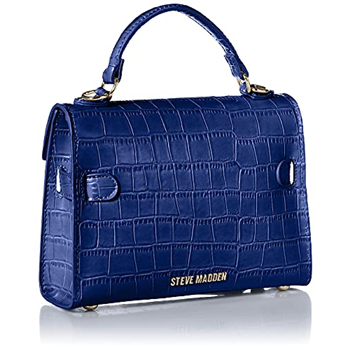 Steve Madden Steve Mdden DIGNIFY Croco Top Handle Bag, Navy