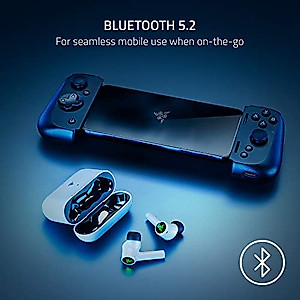 Razer Hammerhead HyperSpeed Wireless Multi-Platform Gaming Earbuds for Playstation 5 / PS5, PC, Mobile: ANC - Noise Cancelling Mic - Bluetooth 5.2 - RGB Chroma - 30 Hr Battery