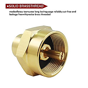 MENSI 1LB Propane Gas Bottle Refill Adapter with 1/4" Female NPT Thread Gun Accessories (1LB Bottle Connection to 1/4" NPT Female)