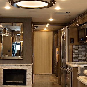 RecPro RV Pleated Folding Door 36" x 75" | Camper Folding Door | Fifth Wheel Folding Door Tan