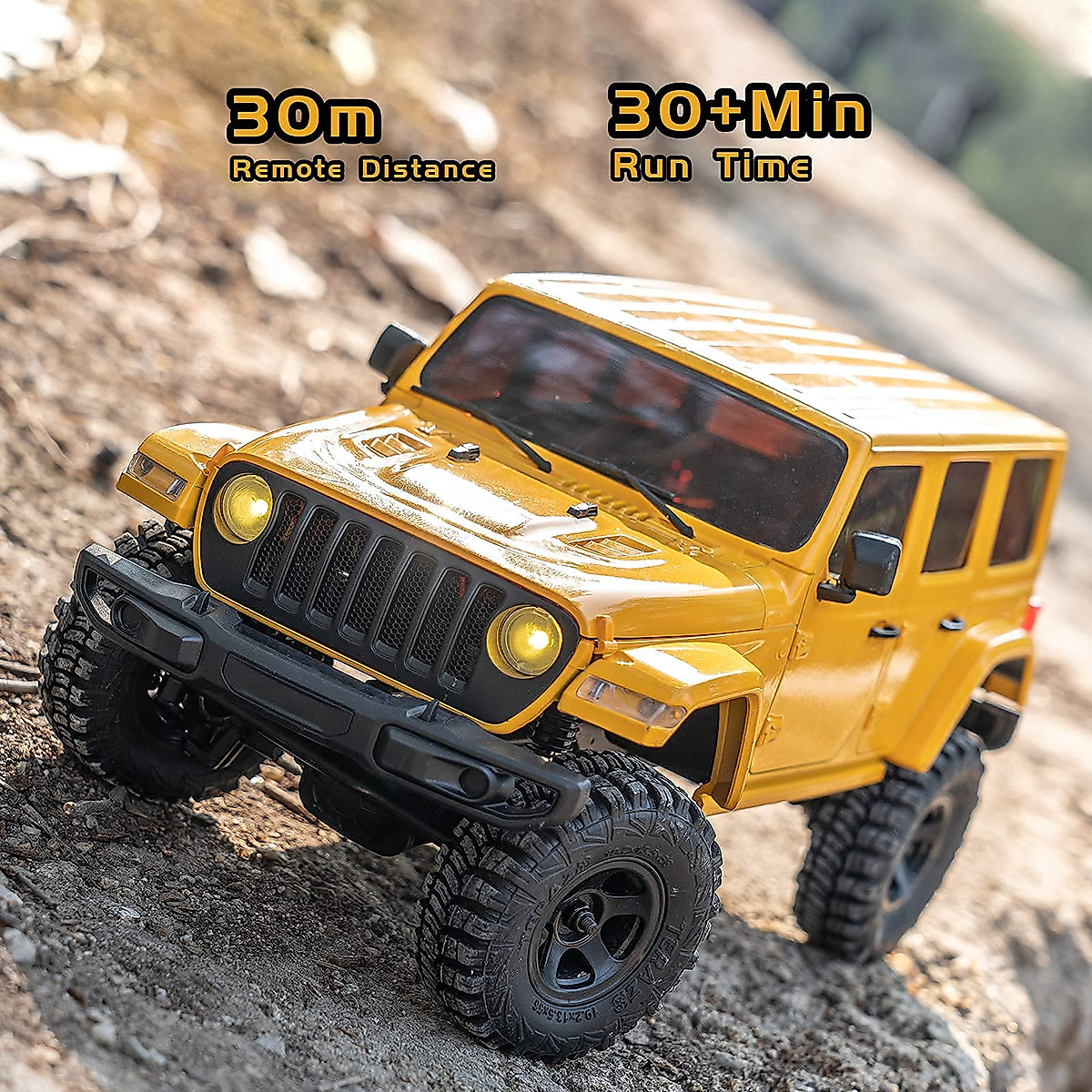 WOWRC 1/18 RC Crawler, Mini RC Rock Crawler for Adults, 2.4GHz 4WD RC Cars with Battery Charger (Arizona)