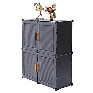 Eapmic Portable Shoe Rack Organizer 36 Pair DIY Shoe Storage Shelf Organizer for Entryway Shelf Storage Cabinet Stand Expandable Standing Stackable Space Saver Shoe Rack (24 Pairs,Grey)